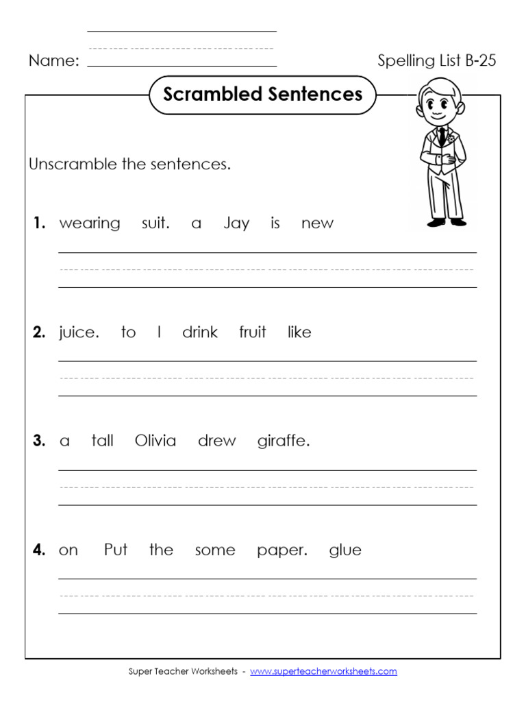Listb25 Scrambled Sentences 25SCR | PDF