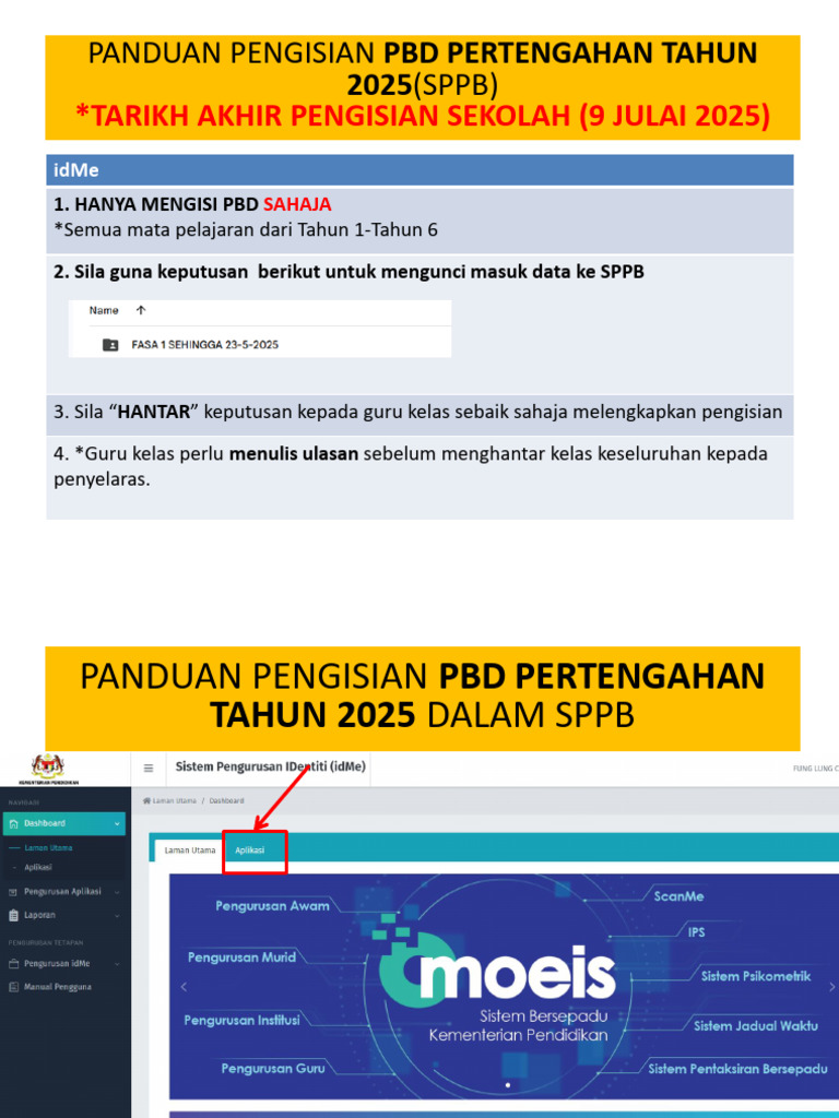 Panduan Pengisian PBD Pertengahan Tahun 2025 | PDF