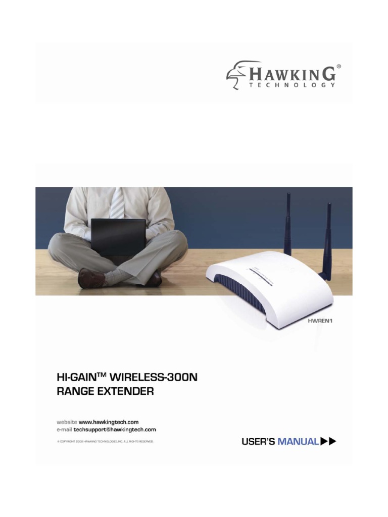 Hawking HWREN1 Wireless-300N Range Extender Manual | PDF | Wireless Lan ...