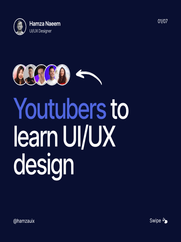Youtubers To Learn UI - UX Design | PDF
