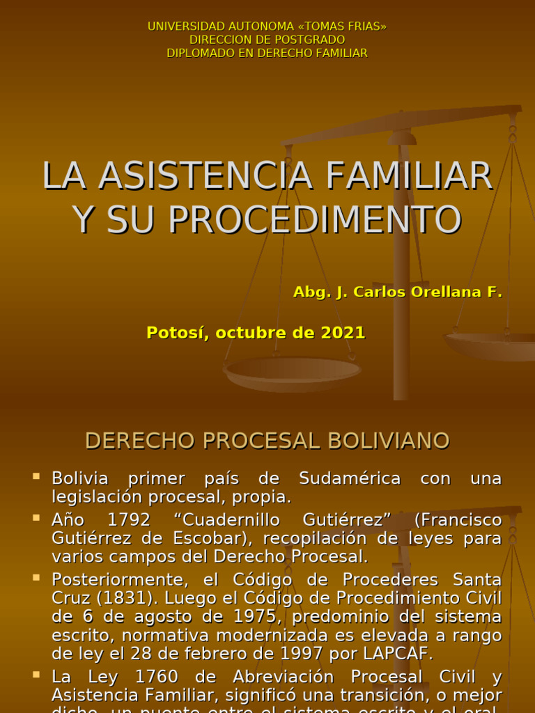 Asist. Familiar 1 | PDF | Ley procesal | Constitución