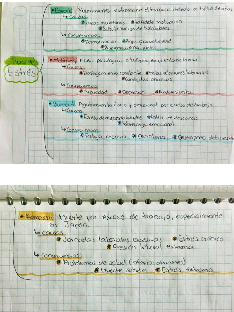 Tipos de Estres Cuadro Sinóptico | PDF