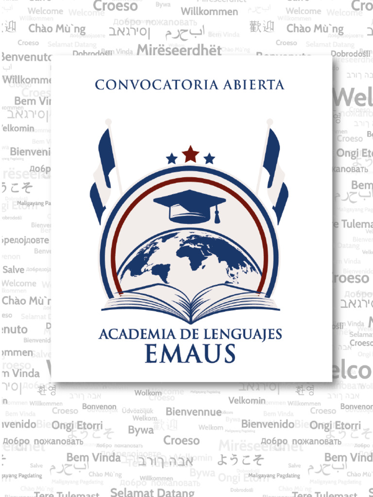 Academia de Lenguajes Emaus - Convocatoria | PDF | Aprendizaje ...