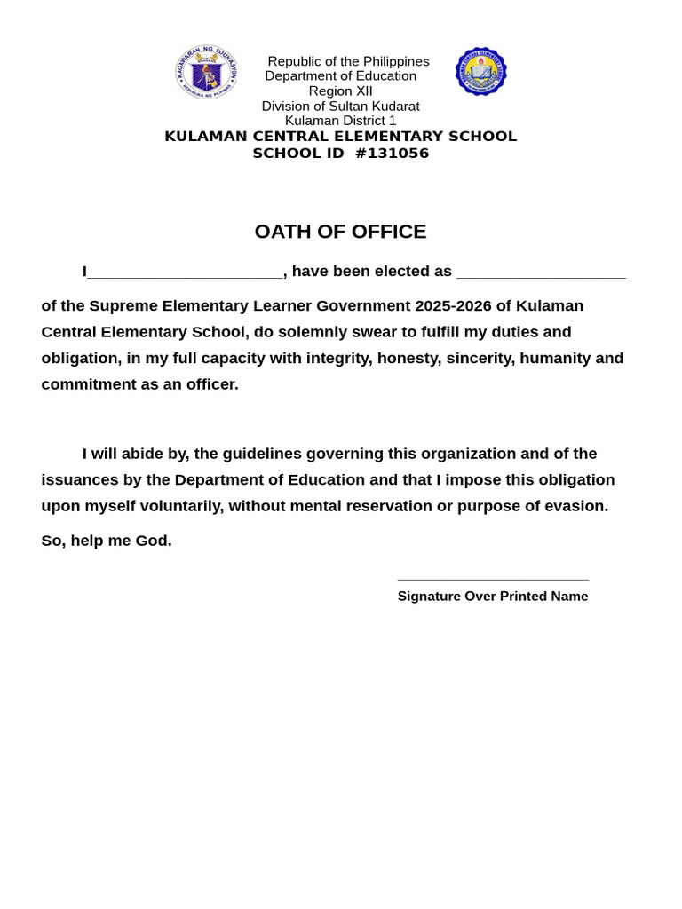 Oath Taking | PDF