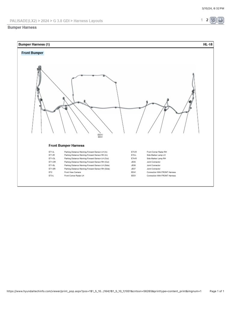 Bumper Harness Layout | PDF | Motor Vehicle | Automotive Technologies