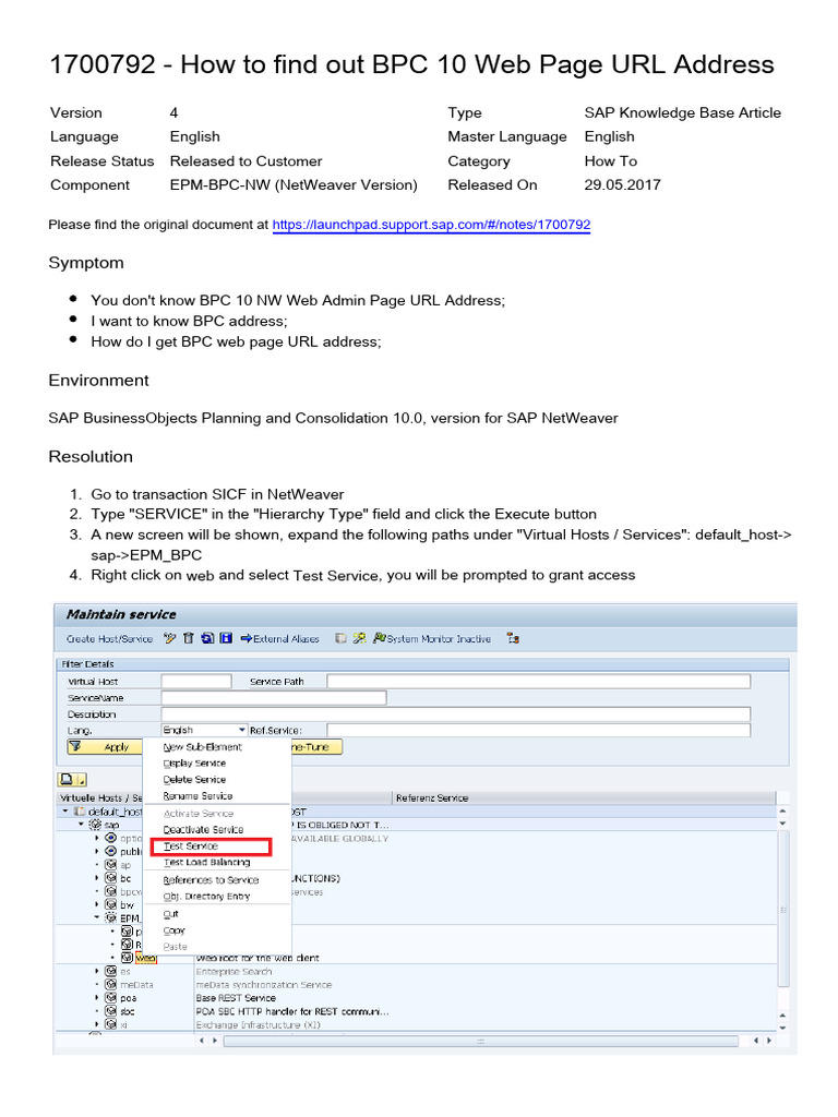 BPC 10 Web Admin Page URL Guide | PDF
