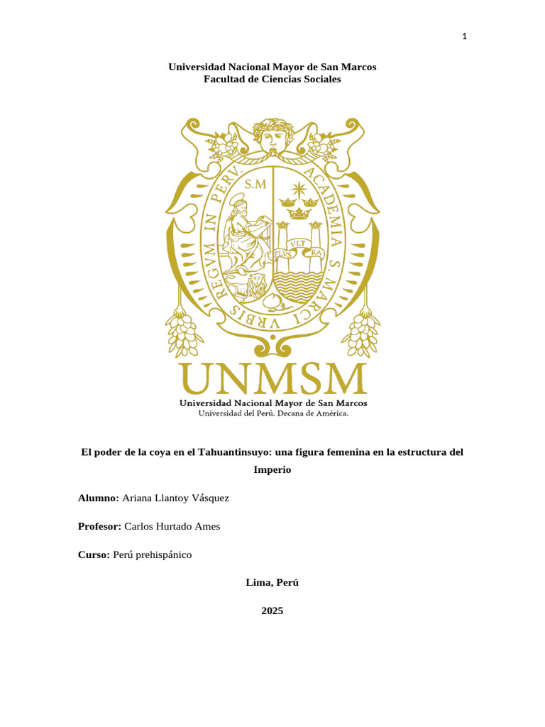 El Poder de La Coya en El Tahuantinsuyo | PDF | Imperio Inca ...