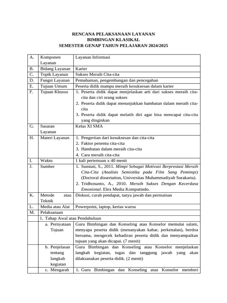 RPL BK Klasikal Karier Xi | PDF