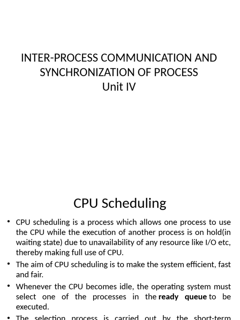 Unit IV of Embedded System | PDF | Thread (Computing) | Scheduling (Computing)