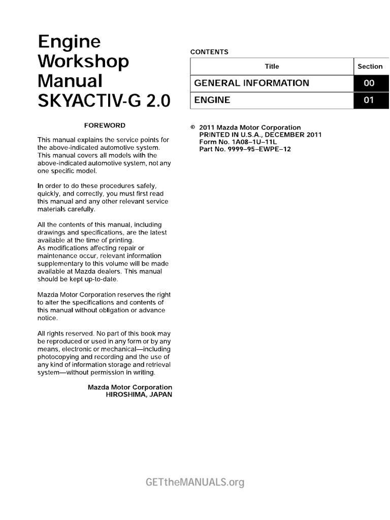 Engine Workshop Manual | PDF | Pascal (Unit) | International System Of ...