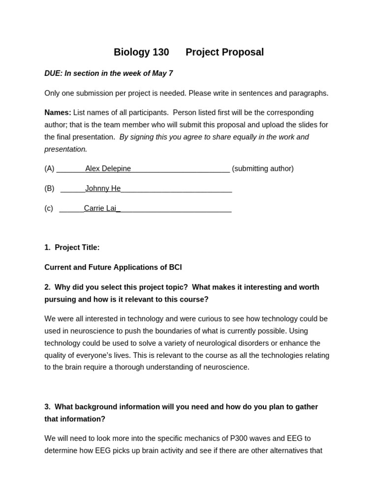 Project Proposal | PDF