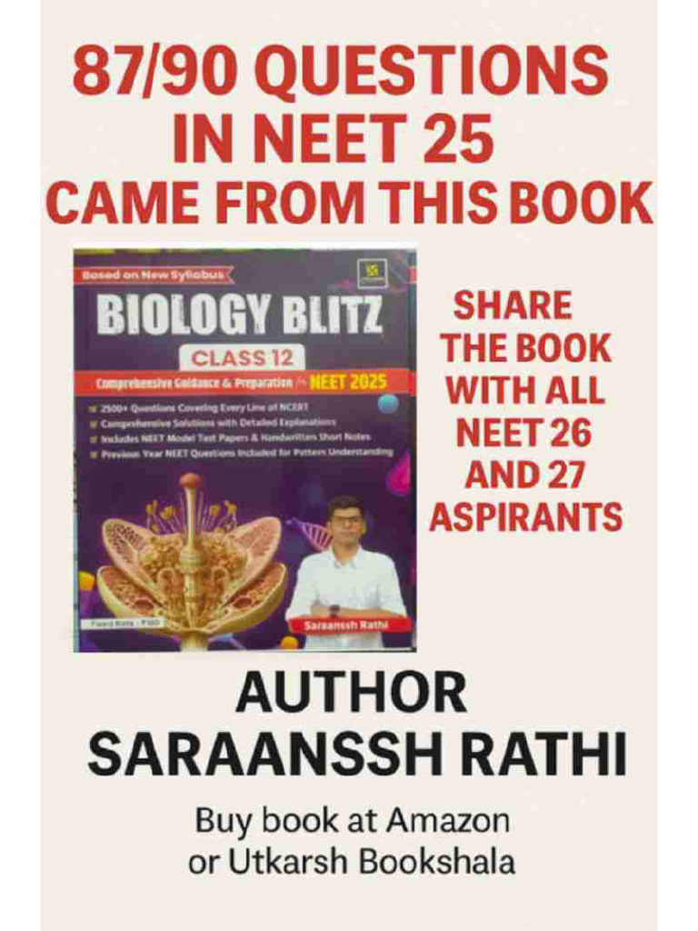 Neet 2025 VS Biology Blitz | PDF