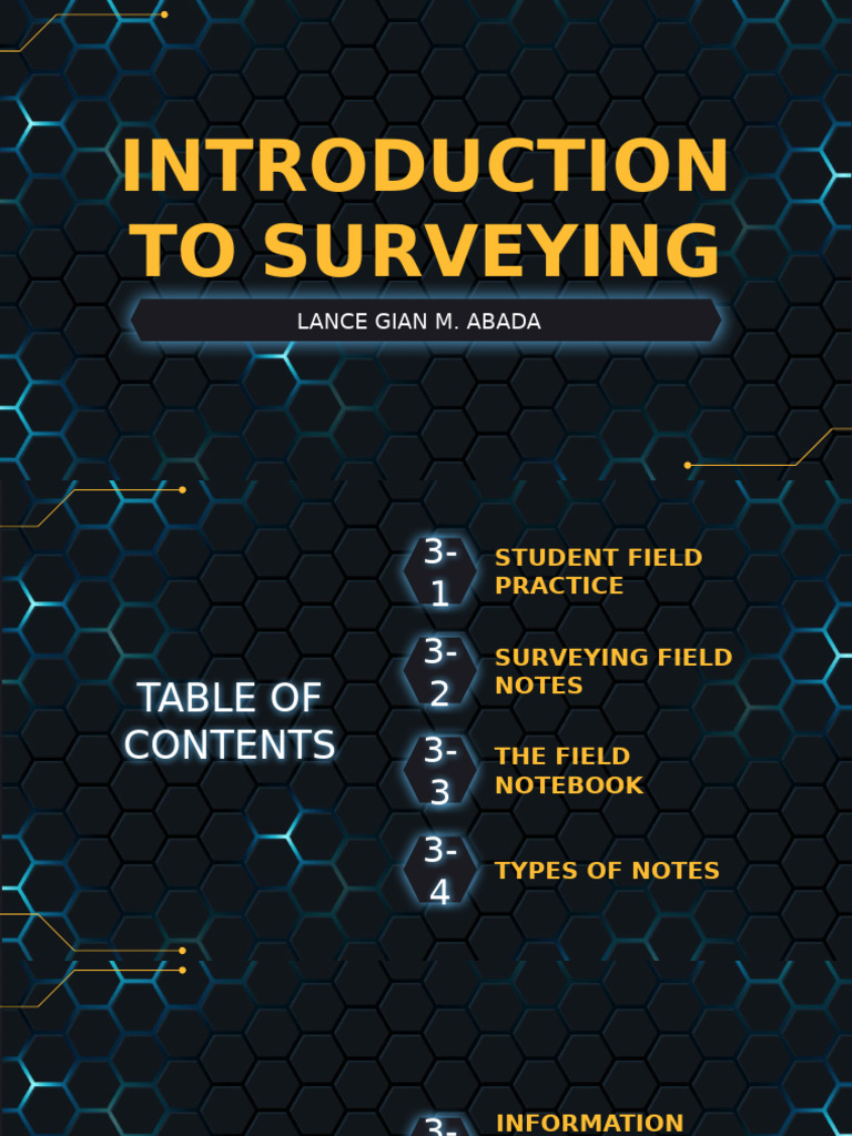 Lesson 3introduction To Surveying | PDF | Surveying | Data