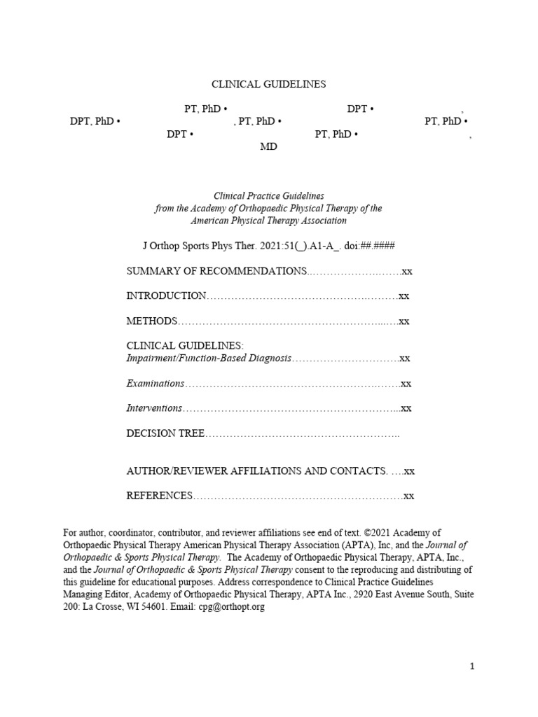 Ankle Sprain CPG Revision 2021 1.21.21 Fig | PDF | Physical Therapy | Ankle