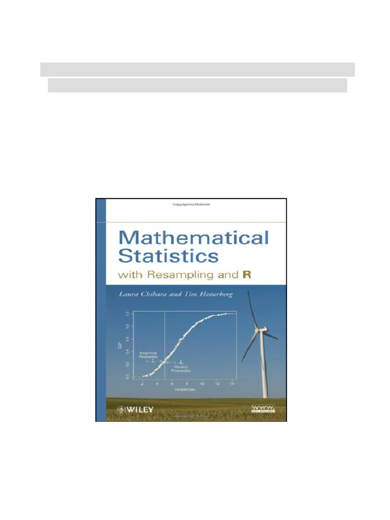 Mathematical Statistics With Resampling and R 1st Edition Laura M. Chihara Download | PDF ...