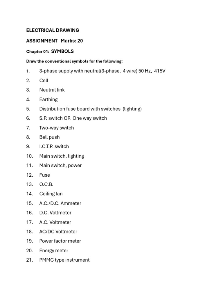 Electrical Drawing 2025 | PDF