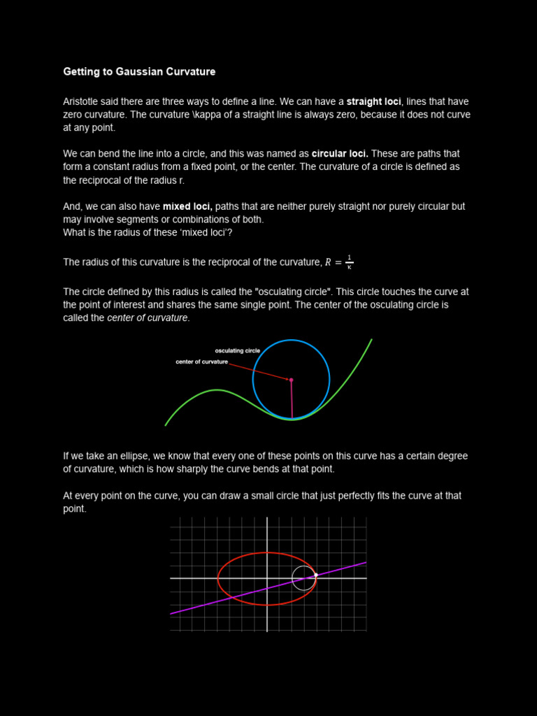 Understanding Negative Gaussian Curvature | PDF | Curvature | Euclidean ...