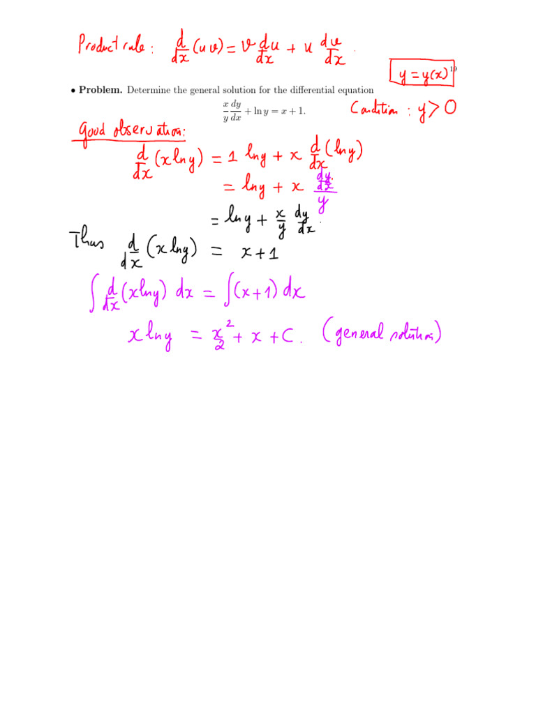 Lecture 24 - Part 2 - Differential Equations 1 | PDF