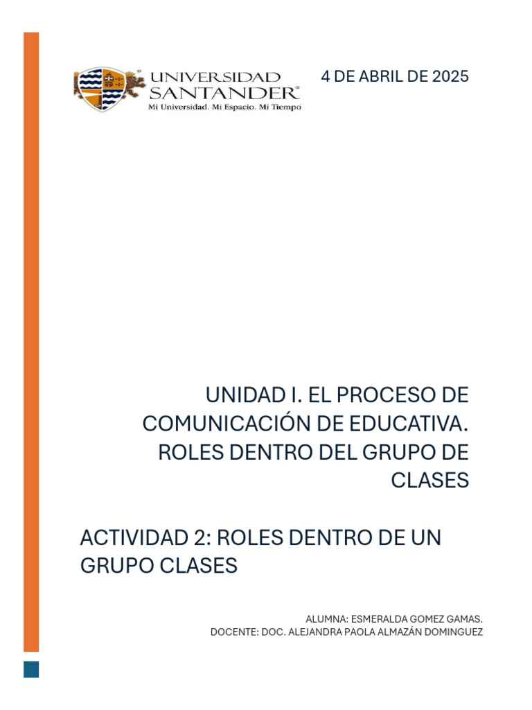 Actividad 2 Roles Dentro de Un Grupo Clases | PDF | Enseñando | Ciencia ...