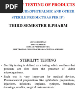 Sterility Test | PDF | Sterilization (Microbiology) | Microbiology