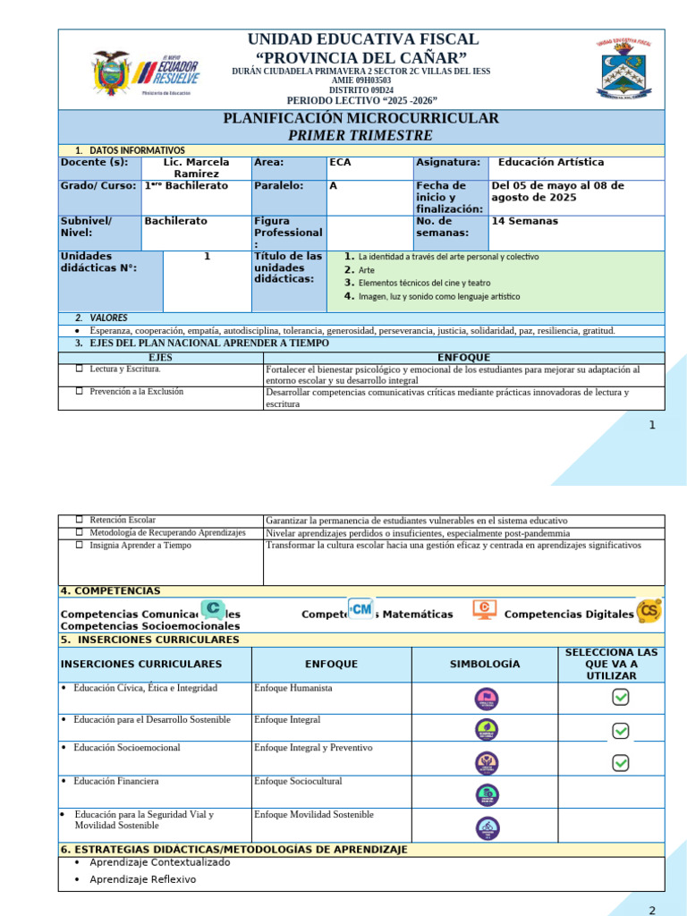 Eca 1 2025 | PDF | Evaluación | Residuos