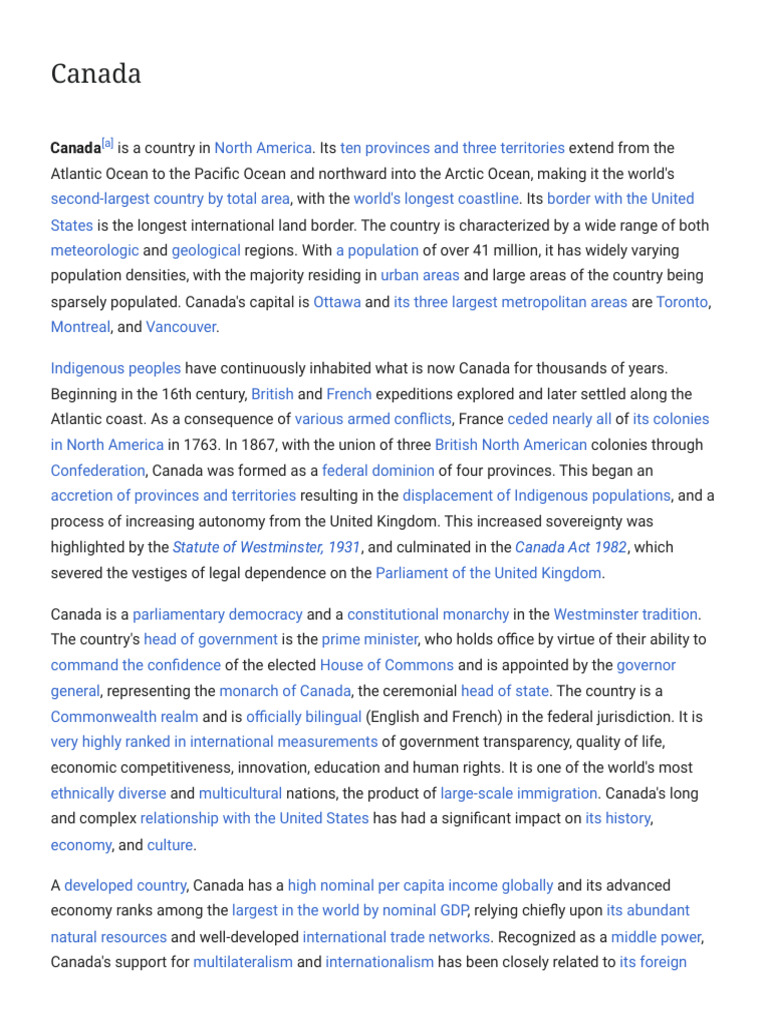 Cana - Wikipedia | PDF | Canada | Provinces And Territories Of Canada