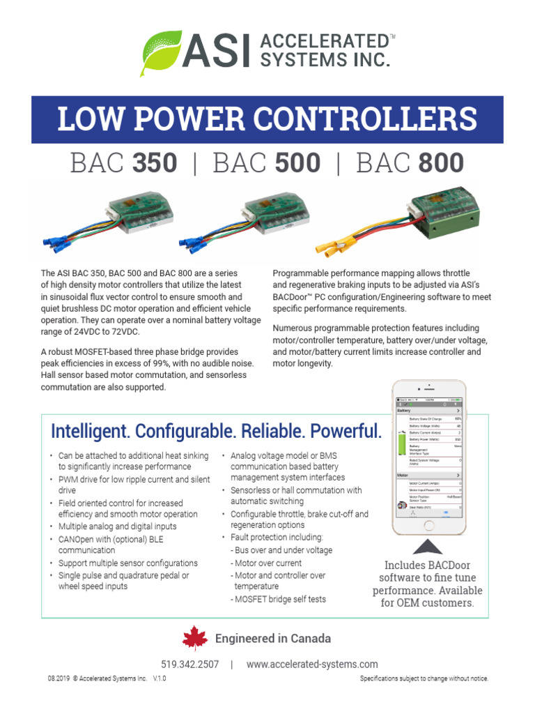 Controller LP Spec Asi v1 0 2pg | PDF | Electric Motor | Electrical ...