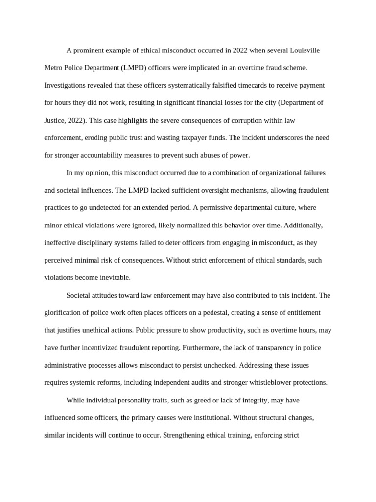 A Prominent Example of Ethical Misconduct Occurred in 2022 When Several ...