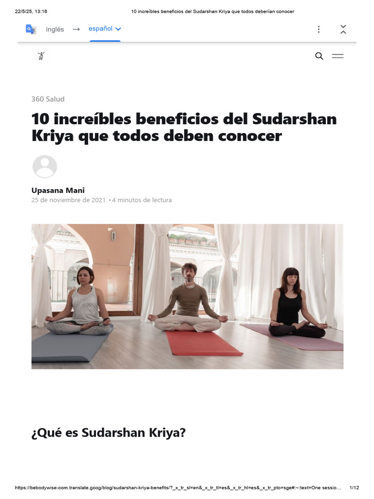 10 Increíbles Beneficios Del Sudarshan Kriya Que Todos Deberían Conocer | PDF