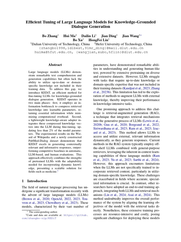 Efficient Tuning of Large Language Models Reseach Paper | PDF ...