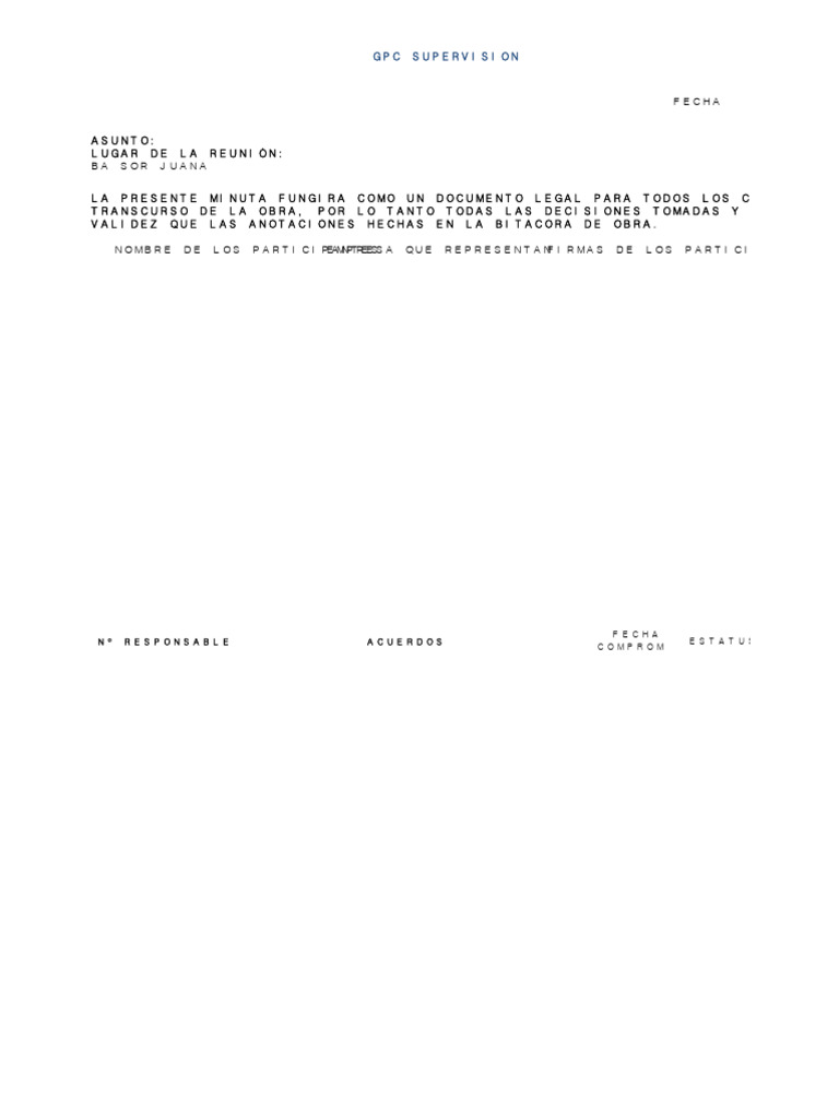 Formato Minuta Simple | PDF