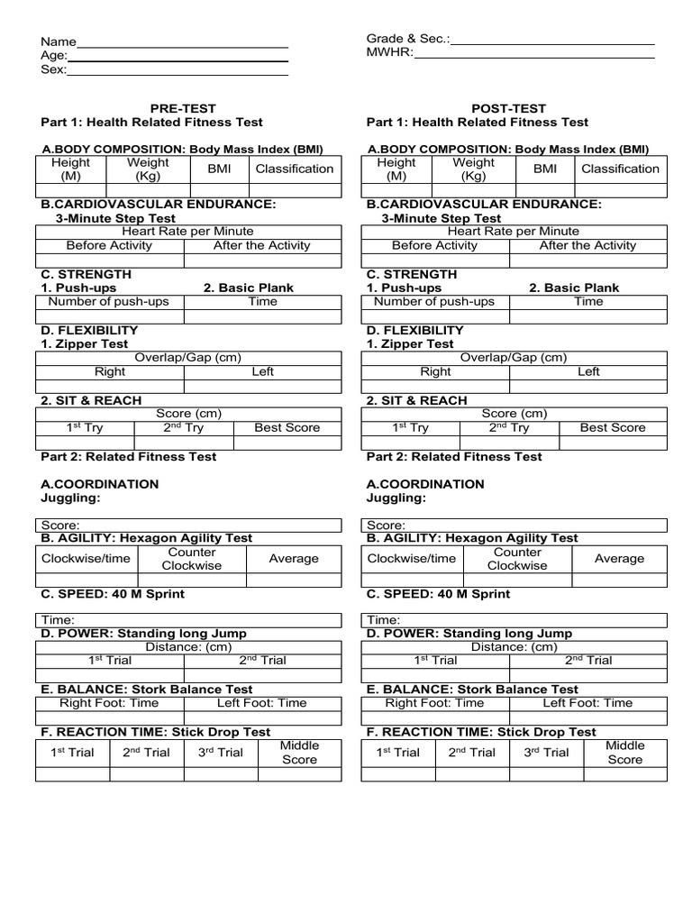 PFT Form | PDF | Body Mass Index
