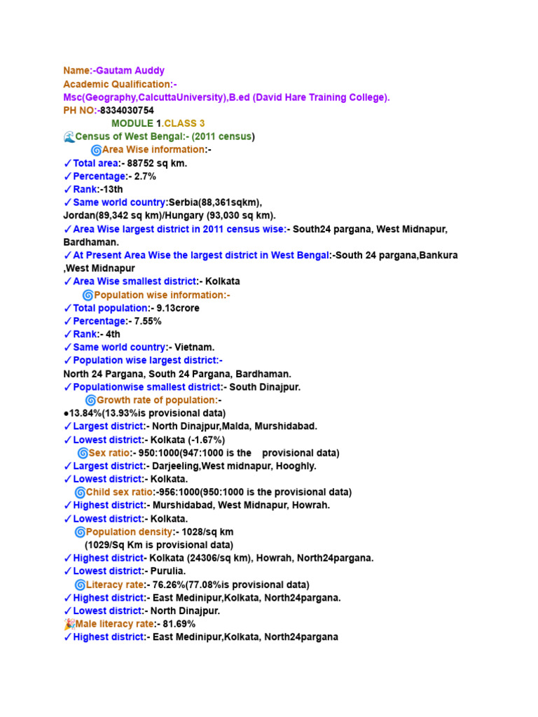 Module 1.class 3 .Gautam Auddy | PDF | South Asia | Asia