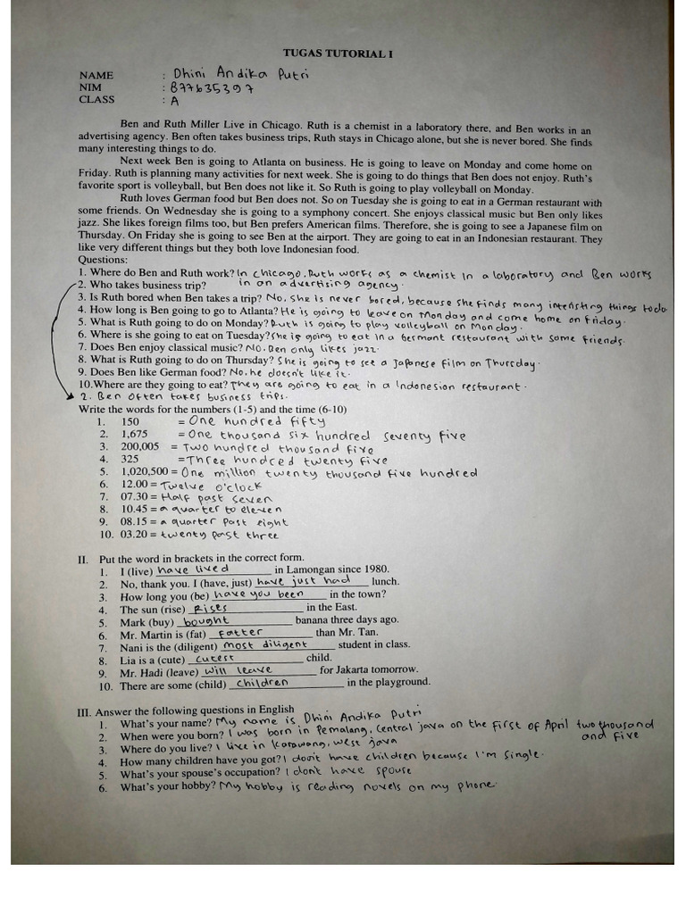 TT1 English Dhini | PDF