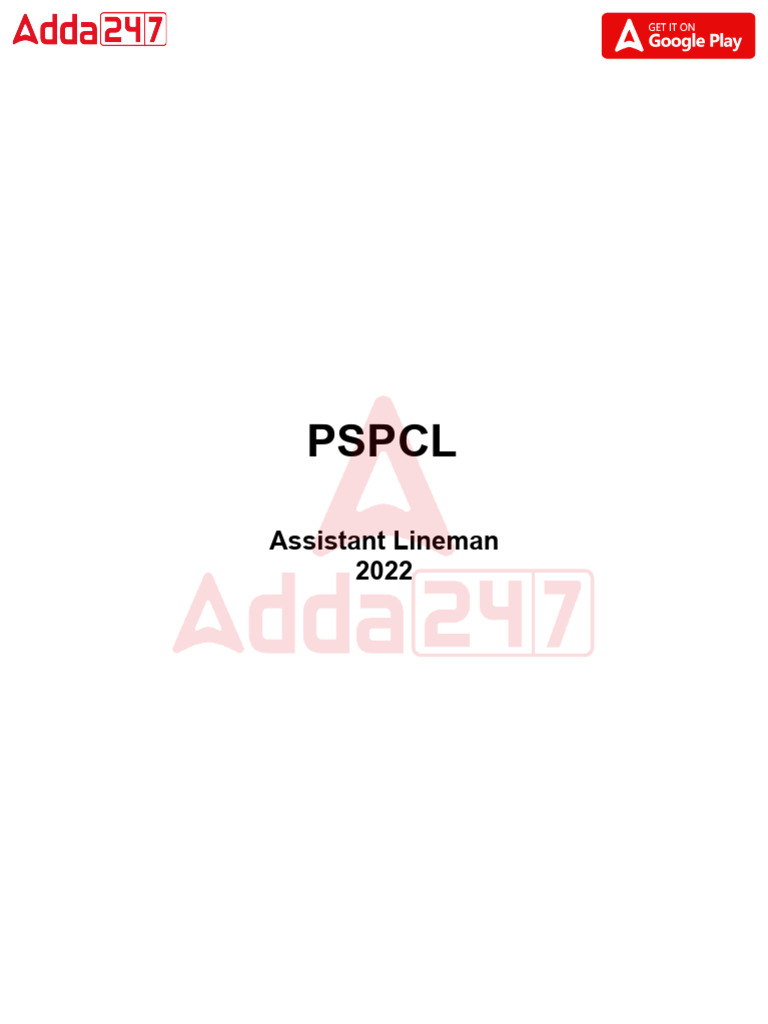 PSPCL Assistant Lineman Paper 2022 | PDF | Chess Theory | Chess