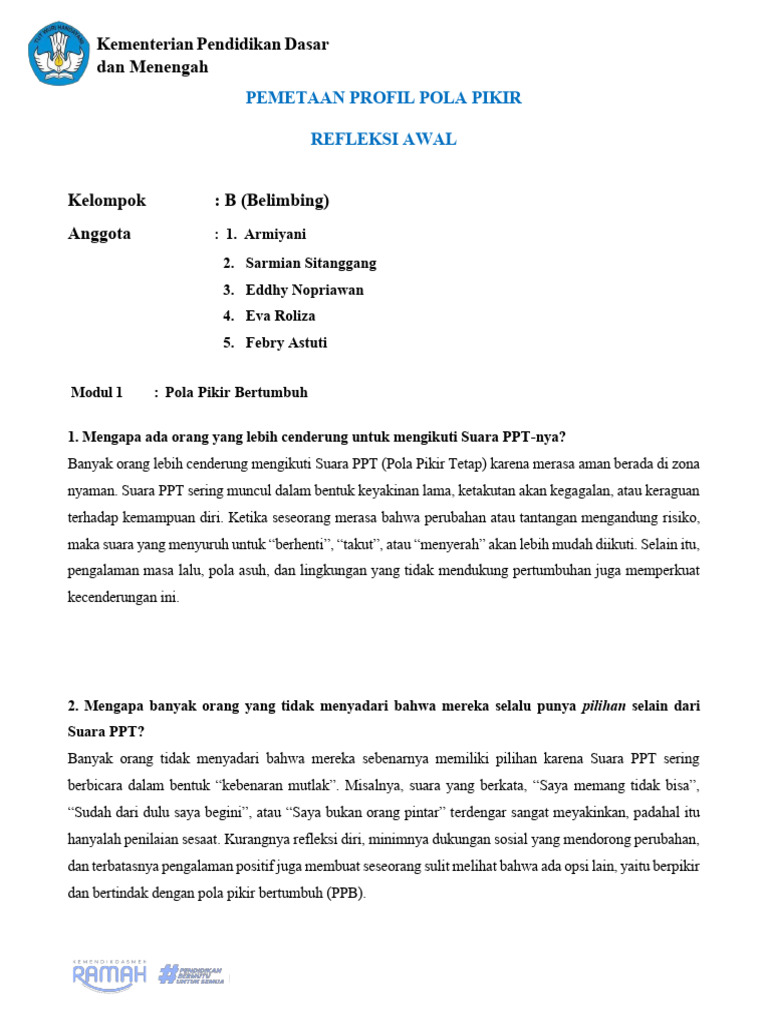 Dominasi Suara Pola Pikir Tetap | PDF