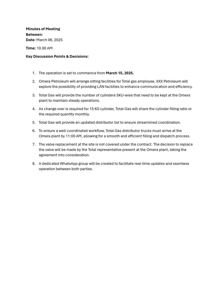 Minutes of Meeting - AAA | PDF