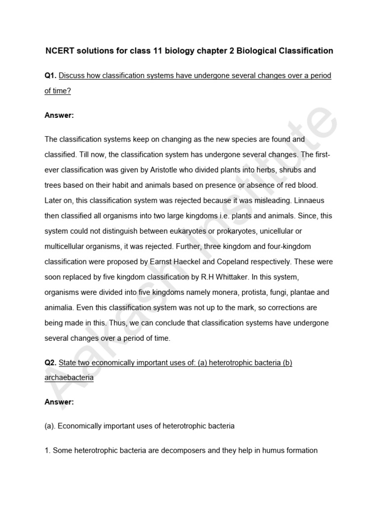 Ncert Solutions Class 11 Biology Chapter 2 Biological Classification 0 | PDF | Virus | Protozoa