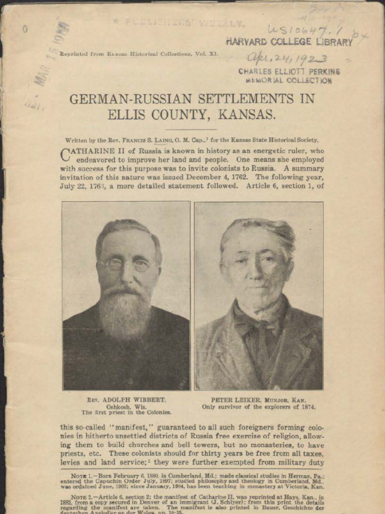 Volga German Settlements in Kansas | PDF | Kansas | Religion And Belief