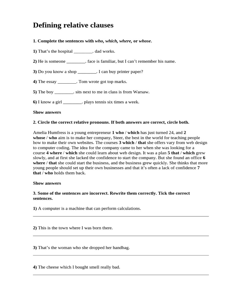 Understanding Relative Clauses | PDF