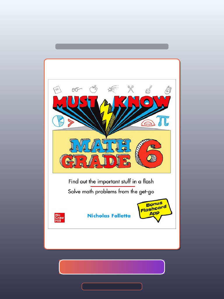 Must Know Math Grade 6 1st Edition Nicholas Falletta Official Test Bank ...