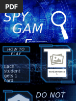 Who Is the Spy Game Overview | PDF