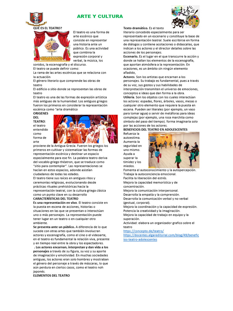 Qué Es El Teatro Sesión 2 Material | PDF | Teatro