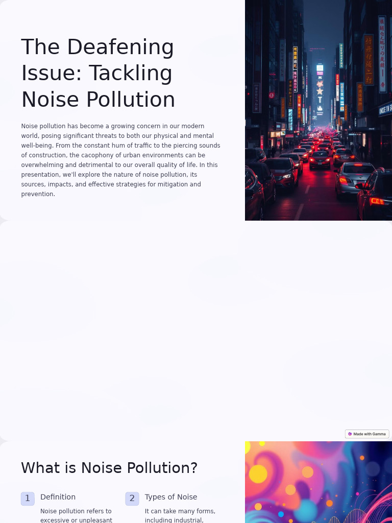 The Deafening Issue Tackling Noise Pollution | PDF | Noise | Pollution