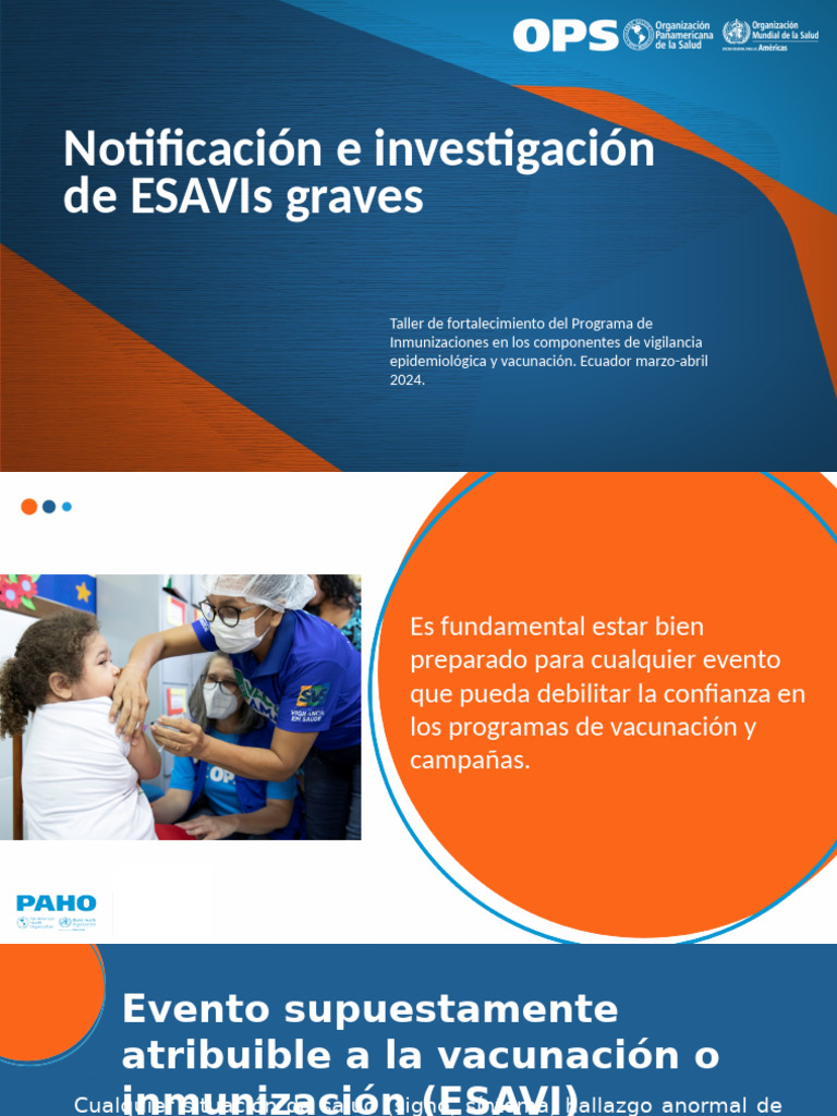 Vigilancia de ESAVI Graves en Ecuador | PDF | Vacunación | Vacunas