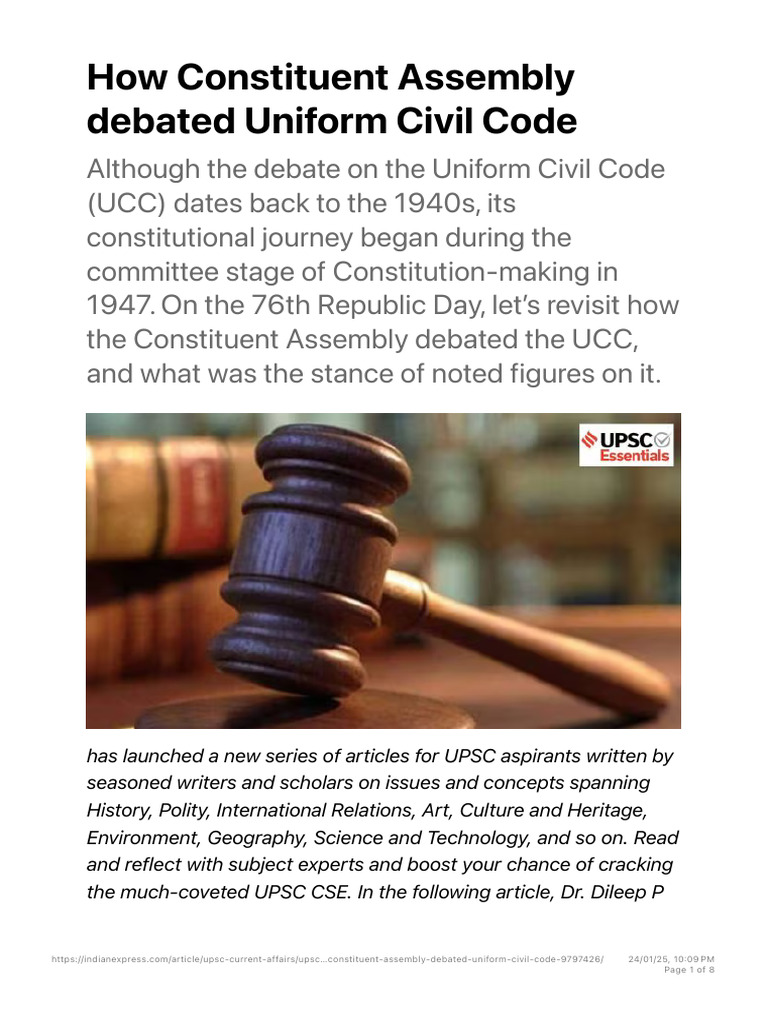 UCC Debates in Constituent Assembly | PDF | Uniform Commercial Code ...