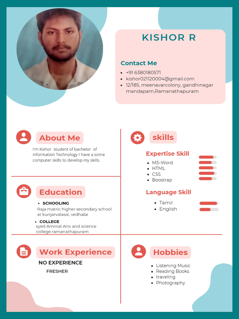 Iam A Saravanan Student of Bachelor Science of Information Technology I ...