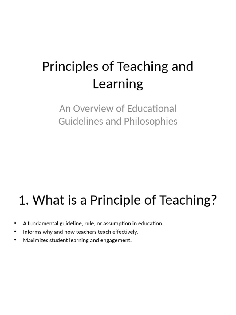 Principles of Teaching and Learning | PDF | Learning | Critical Thinking