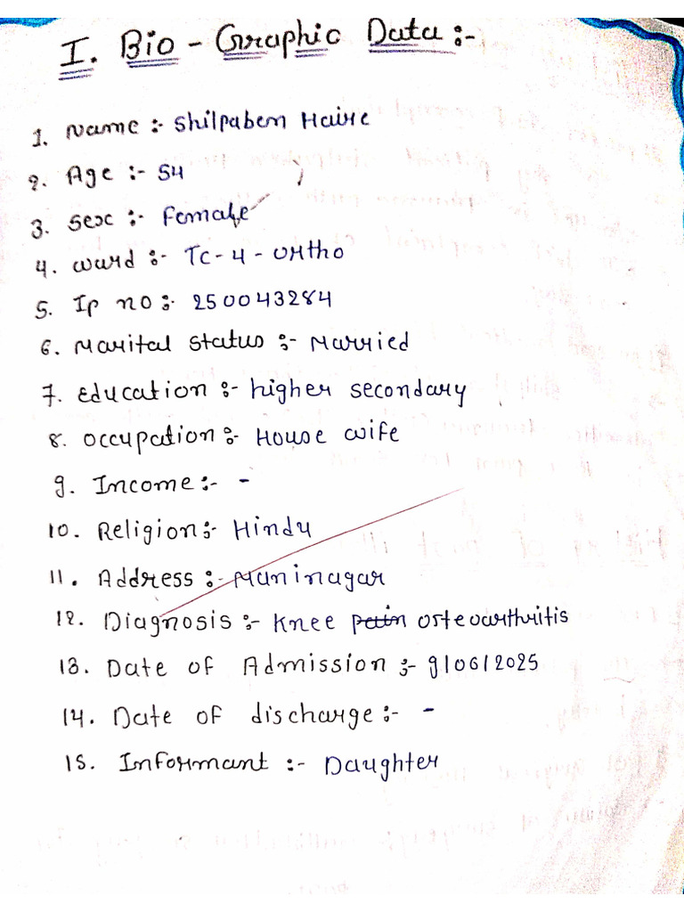 Case study for Ortho ward | PDF