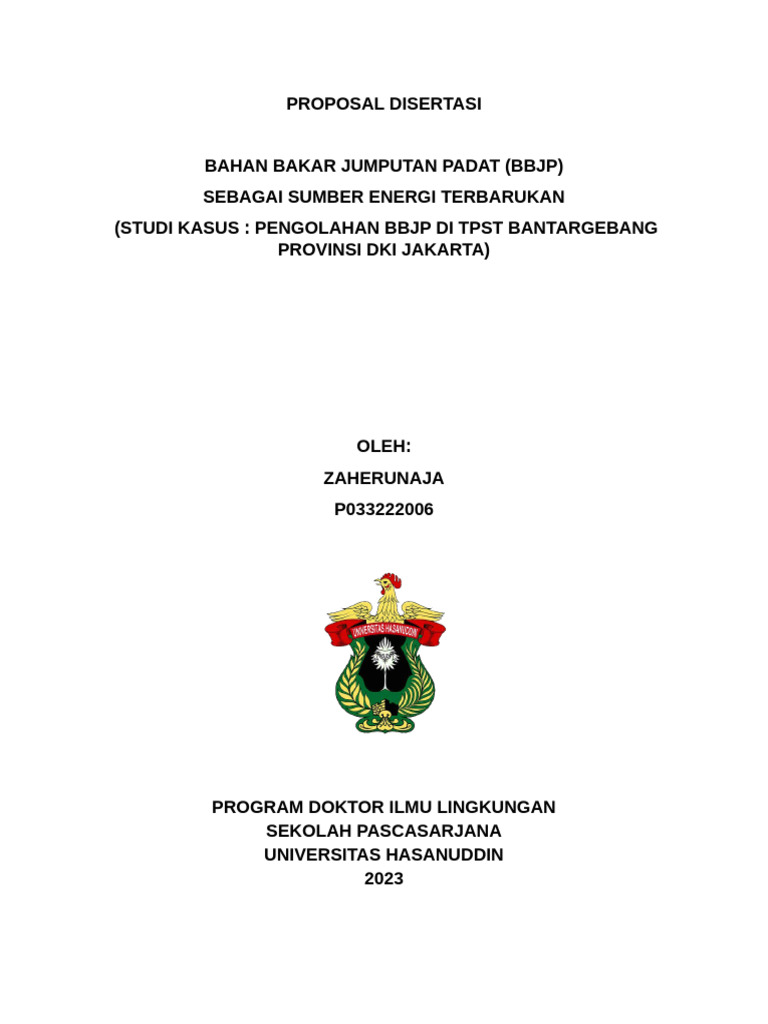 Proposal Disertasi Final | PDF